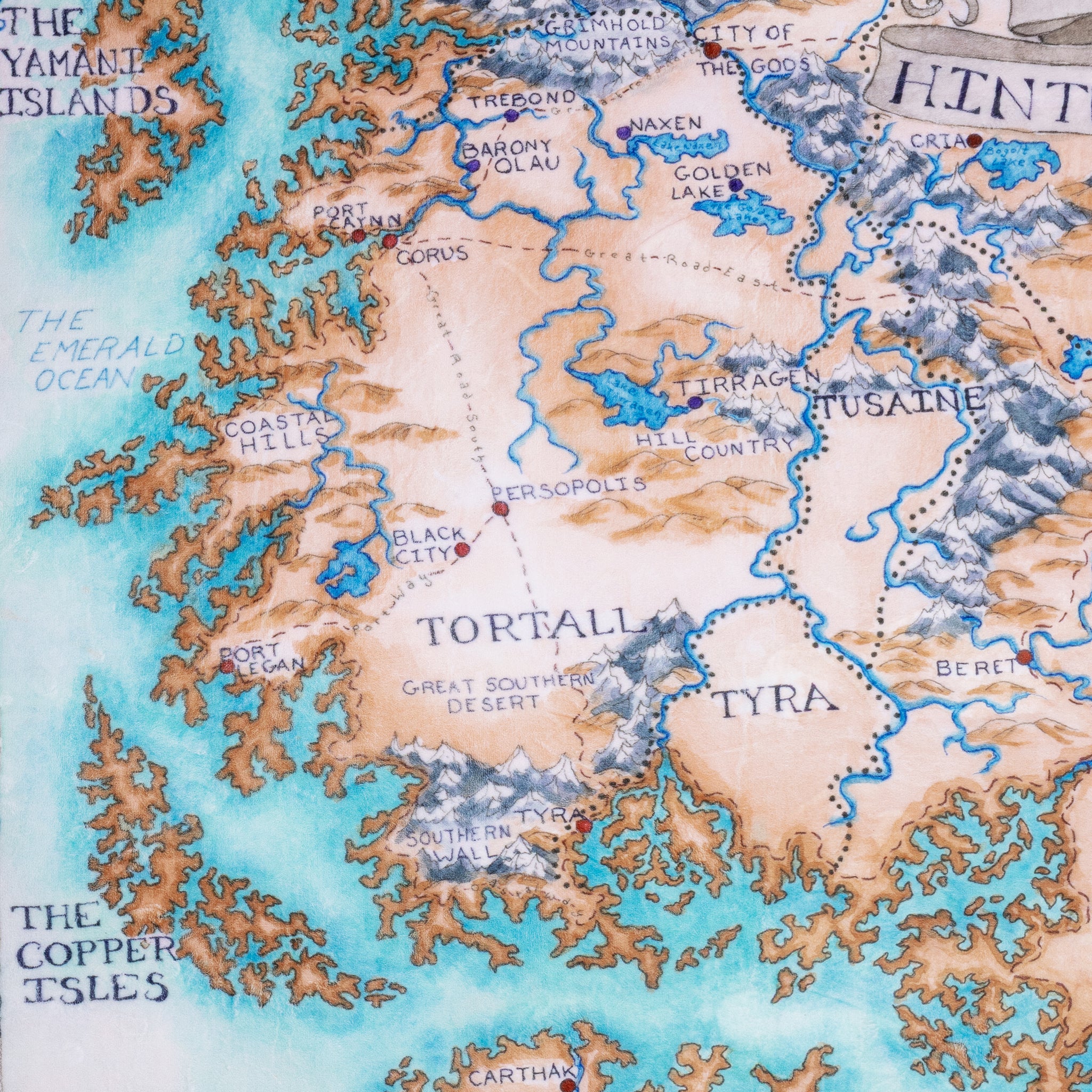 Tamora Pierce: Plush Tortall Map Blanket – DUAL WIELD STUDIO